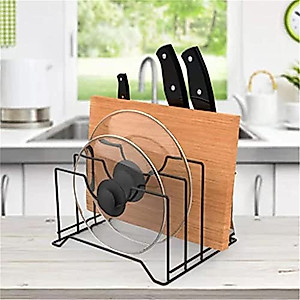 DOUBA Metal Pot Lid Rack Storage Rack Cutting Board Organizer Pot Lid Rack Stove Rack Rack Rack Storage Room