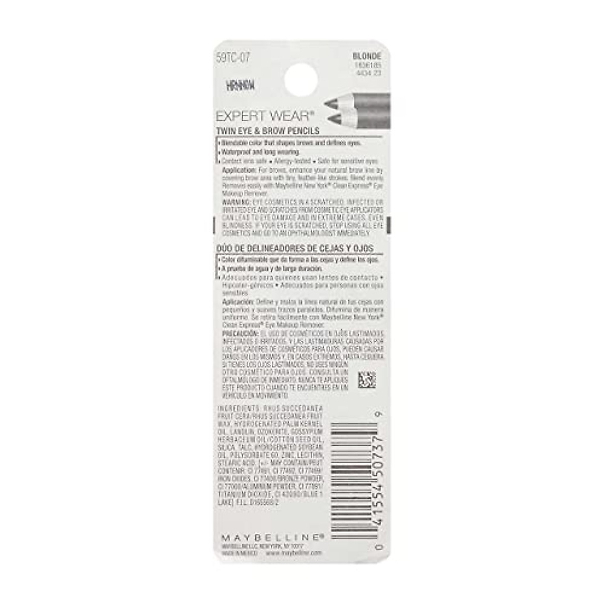 Maybelline Expert Eyes Brow And Eye Pencil, Blonde [107], 0.03 oz ( Pack of 4)