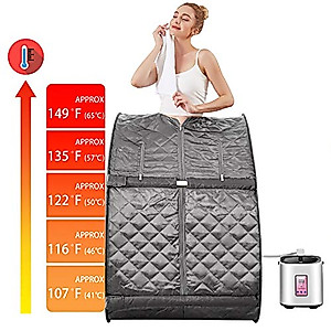 OPPSDECOR Portable Steam Sauna Spa, Personal Indoor Sauna Tent Remote Control&Chair&Timer Included, One Person Sauna for Therapeutic Relaxation Detox at Home