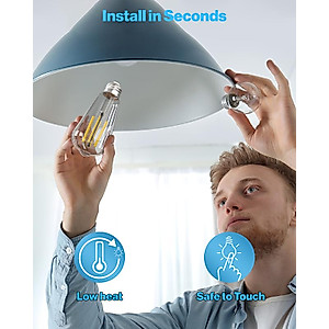 Sunco 16 Pack Dusk to Dawn Indoor Residential Vintage LED Edison Bulbs 75W Equivalent 7W, 850 Lumens Non-Dimmable ST58 Filament 4000K Cool White, E26 Medium Base 120V Clear Glass Light Bulbs