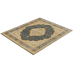 Solo Rugs One of a Kind Hand Knotted Hand Made Wool Traditional Oriental Mogul Gray 8 x 10 Area Rug