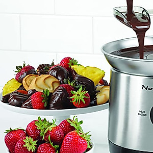 Nostalgia Electric Chocolate Fondue Fountain, 32-Ounce, 4 Tier Set, Fountain Machine for Cheese, Melting Chocolate, Liqueurs, Stainless Steel