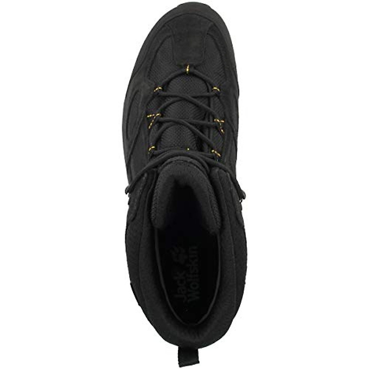 Jack Wolfskin Men's Vojo 3 Texapore Mid Hiking Shoe Boot, Black/Burly Yellow XT, 9