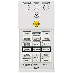 Replacement for Fujitsu Air Conditioner Remote Control AR-REM1U ARREM1U ASU9RLS3Y ASU12RLS3Y ASU15RLS3Y ASU30RLE, ASUG09LZAS ASUG12LZAS ASUG15LZAS Display in Both Fahrenheit and Celsius