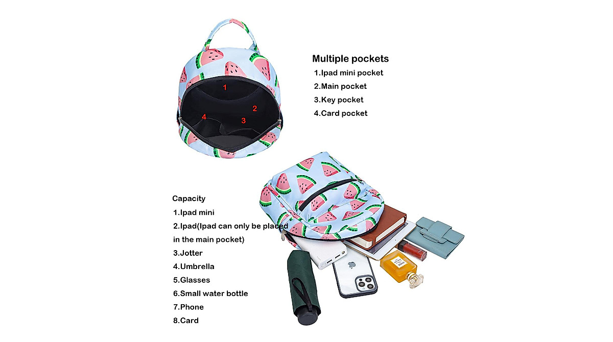 Cute Watermelon Mini Backpack for Kids & Adults