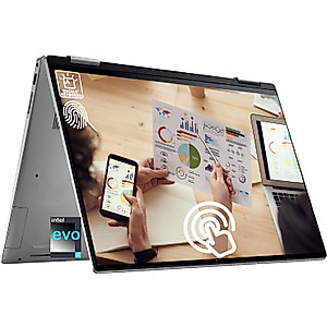 Dell Inspiron 7620 2-in-1 Business Laptop, 16 Inch WUXGA Touchscreen, 12th Gen Intel Evo i7-1260P, Windows 11 Pro, 64GB RAM, 2TB SSD, Backlit Keyboard, Fingerprint Reader, Type-C, Silver