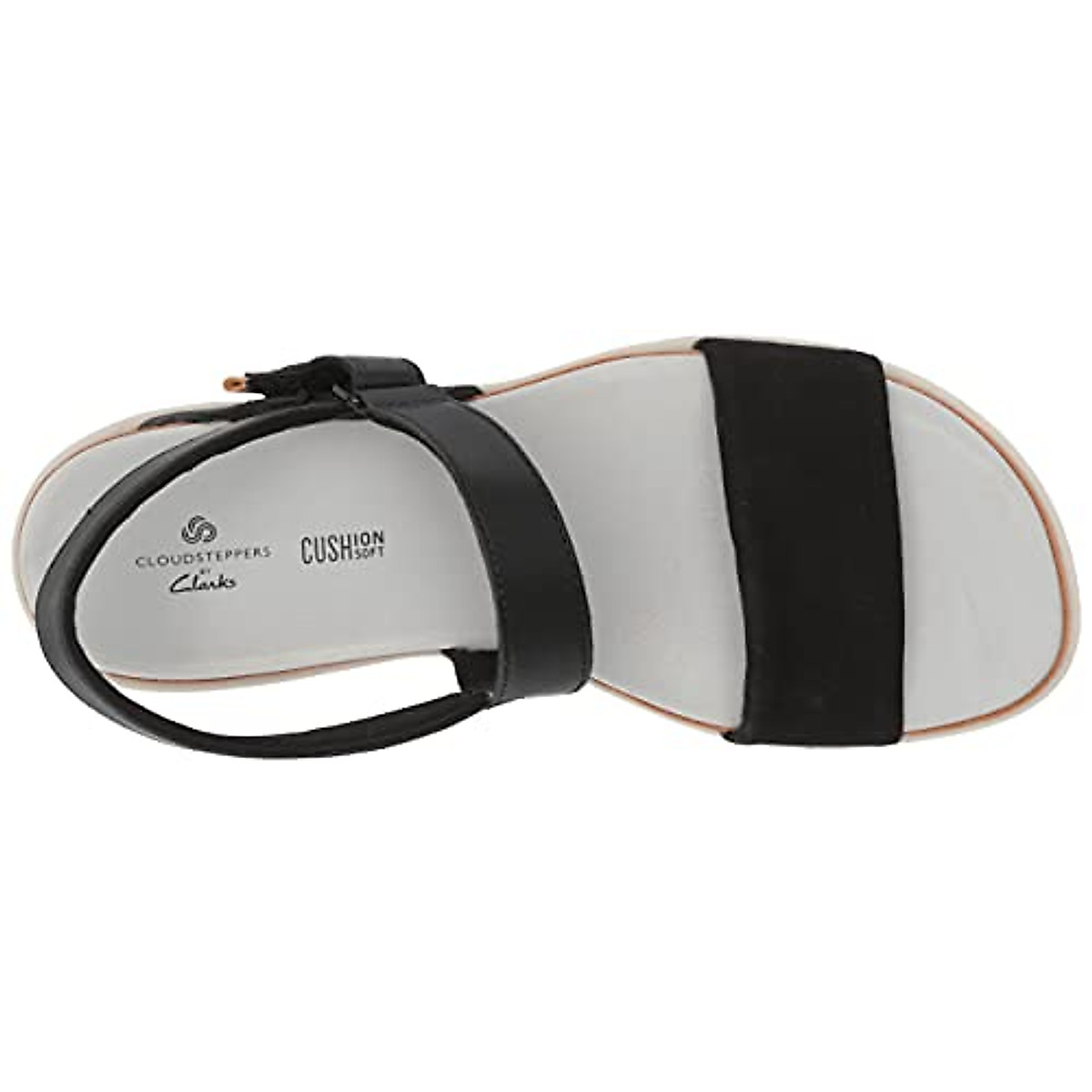 Clarks womens Eliza Mae Sandal, Black Textile, 8.5 US