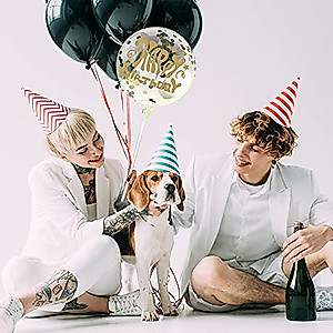 20 Pieces Transparent Bobo Balloons and 20 Pieces Bobo Balloon Sticks Clear Balloon Holder with Cups Bubble Clear Balloon for Birthday Party Wedding Anniversary Indoor and Outdoor Decoration (20 Inch)