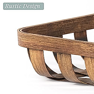 Barnyard Designs Tobacco Baskets Rustic Vintage Farmhouse Nesting Trays, Set of 3