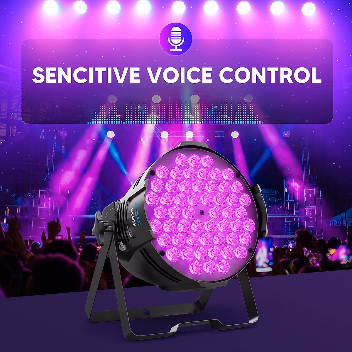 Betopper Strobe Light - Stage Lights Par Lights 54x3W RGB 3-in-1 dj Lights for Parties Professional Disco Backdrop Birthday Dancing Lights for Wedding Bar Yard Room