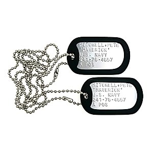 Stainless Steel Military Dog Tag Set Halloween Costume
