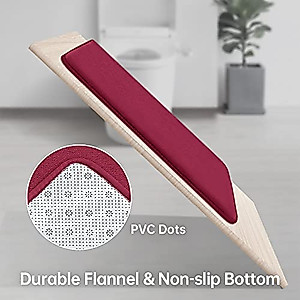 Small Memory Foam Bathroom Mats 17 "X 24" Non Slip 0.7" Extra Thick Super Absorbent Bath Rugs Carpet Super Cozy Quick Dry Machine Wash Red