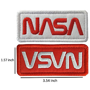Lightbird NASA Patches 6 Pieces,Embroidered Iron On/Sew On Space Patches,US Flag Patch (Iron on/Heat Transfer Backing) 1
