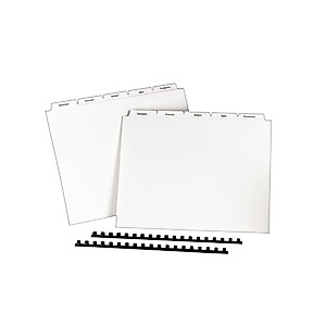 Avery Copier Tab Binder Dividers, 5 White Tabs, Unpunched, 30 Sets (20405)