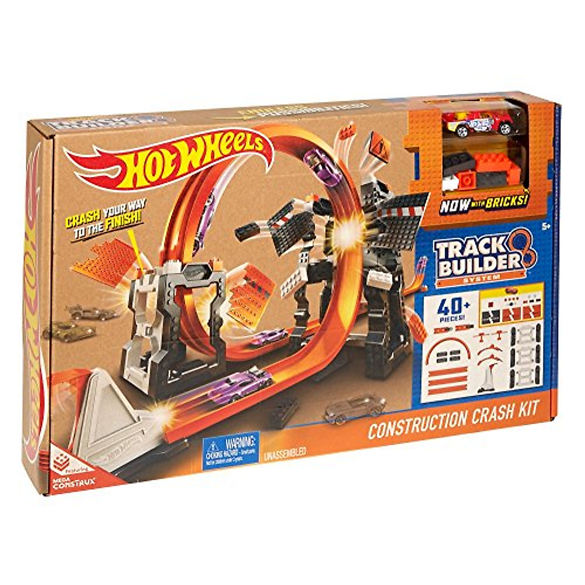 Hot Wheels Track Builder Construction Crash Kit