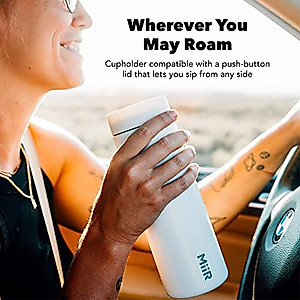 MiiR, 360 Traveler, Stainless Steel Double-Wall Vacuum Insulated Tumbler, Black, 16 Fluid Ounces