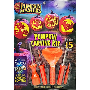 Pumpkin Carving Kit w/Pattern Book - 15 Pieces