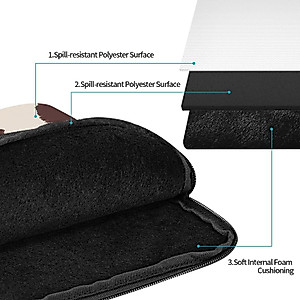 Cow Textured Print Brown 13 inch Portable Laptop Sleeve Compatible with MacBook Air Notebook Computer Case for Men Women College School Students