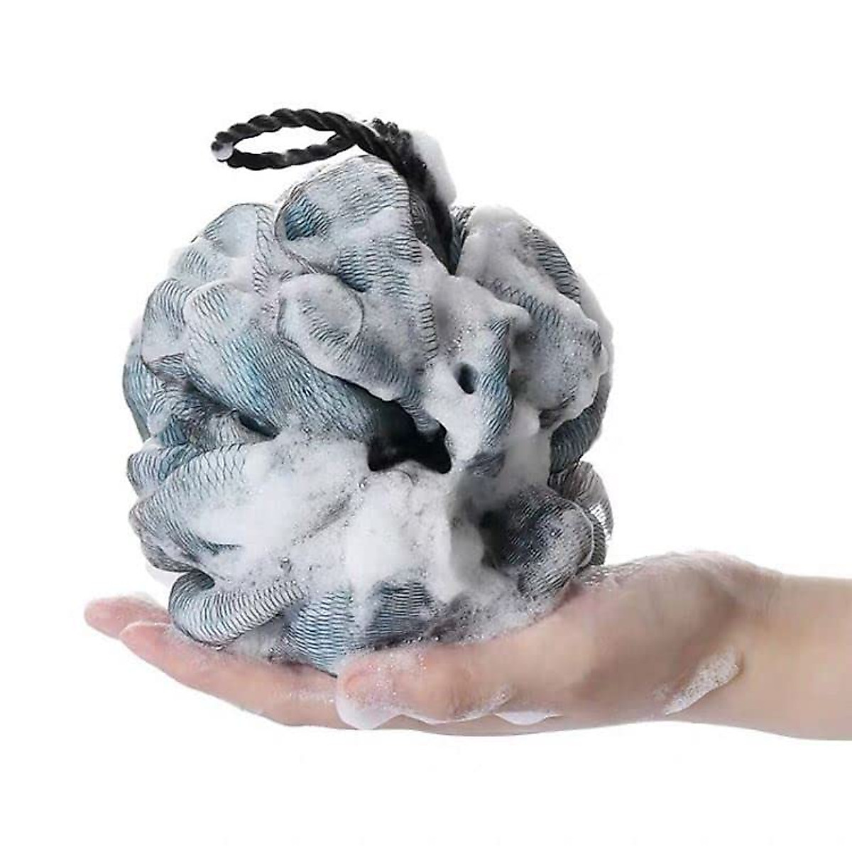LiFBEAUTiFuL Bathing Ball,Set of Four, xxl-75g，Super Large Size,Towel Gourd,Strong Exfoliation， Four Colors,Delicate Foam，Four Hooks are accompanied，Loofah, Blue,yellow,purple,green, 6×6×6 Inch