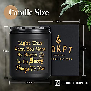 Lavender Scented Candle - Funny Gift for Boyfriend Husband Him Her Girlfriend Wife - Romantic I Love You Gift for Christmas Birthday Anniversary Valentines - Naughty Gifts for Men Women Couple Fiance