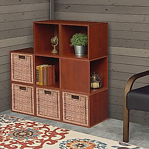 Niche Cubo Set of 4 Full-Size Foldable Wicker Storage Basket- Natural