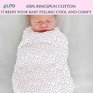 Swaddle Blankets| Receiving Blanket|Organic Cotton Breathable and Skin-Friendly Soft Muslin Swaddle Blankets for Boys| Baby Essentials, Registry & Gift | 48”x48” 2-Pack Pink Lines
