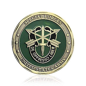 United States Army Special Forces Challenge Coin Faithful and True Green Beret Challenge Coin