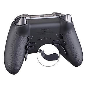eXtremeRate Metal Replacement Thumbsticks Mod Swap Joysticks for Xbox One Elite Series 2, Gaming Accessories 2 D-Pads 4 Paddles for Xbox One Elite, Elite Series 2 Core Controller - 13 in 1 Black