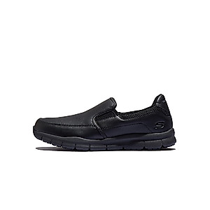 Skechers Men's Nampa-groton Food Service Shoe, Black, 13 Wide