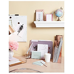 C.R. Gibson Rose Gold Acrylic Letter Tray Office Supplies, 12'' x 10.5'' x 3''