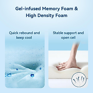 TERISTE 6 Inch Twin Mattress Breathable Gel-Memory Foam Plus Pillowtop Mattress for Kids Adults Single Bed, Cool and Skin-Friendly, Fiberglass Free, Mattress in a Box, CertiPUR-US® Certified