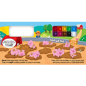 Farm Counting Adventure - Children's Touch and Pop Board Book with Fidget Pop Toy