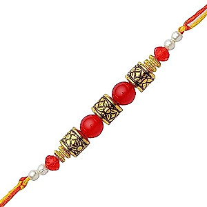 Set of 2 Rakhi for Brother Rakhi Thread for Bhai Bhabhi Bhaiya Bhatiji veera Raksha Bandhan Rakhi Set Dora Bracelet Kalwa with gift Pack in Red Bag Brother Sister Indian Traditional Festival