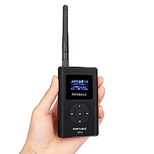 Retekess FT11 FM Transmitter,Portable FM Broadcast Transmitter for Church with Microphone, Rechargeable FM Radio Stereo Station for Drive-in Movie,Parking Lot,Support TF Card AUX Input