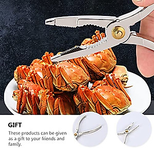 Luxshiny Dinnerware Sets Picks Tool Seafood Tools Set Crab Lobster Crackers Shellers Alloy Seafood Pecan Walnut Plier Opener Seafood Tool For Lobster Crab Crawfish Prawns 3pcs Seafood Plier Dish Set