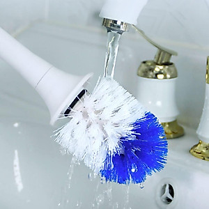 SAAKO Wall Mounted Toilet Brush Plastic with Holder Toilet Cleaner Brush Bathroom Deep Cleaning Toilet Bowl Brush Easy to Install