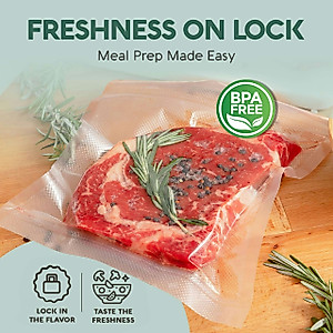 Avid Armor - Vacuum Seal Rolls, Vac Seal Bags for Food Storage, Meal Saver Freezer Vacuum Sealer Bags, Sous Vide Bags Vacuum Sealer, Non-BPA Vacuum Sealer Bags, 8 inches by 25 feet, Pack of 4