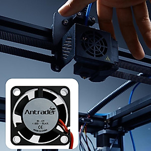 Antrader 3-Pack 12V 0.1A 2Pin 25mm x25mm x10mm DC Small Mini Brushless Cooling Fan