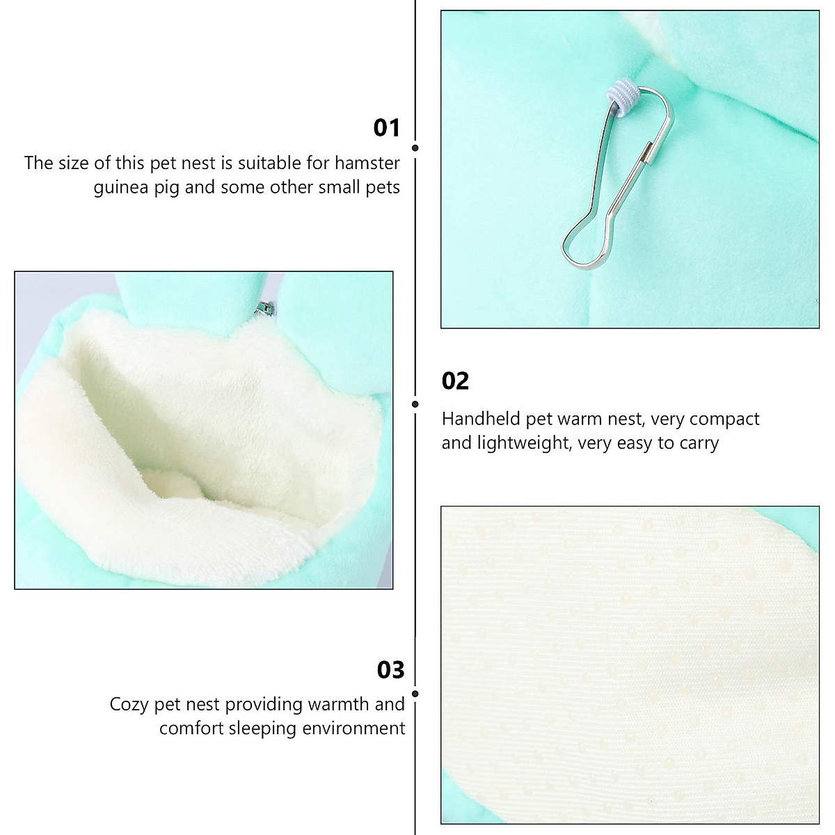 balacoo 1pc Hamster Nest Hamster Sleep Nest Pet Sleep Nest Hamster Sleep House Pet Warm Nest Warm Pet Nest Guinea Pig Nest Mini Pet Nest Warm Hamster House Handheld Pet Den Small Pet Den