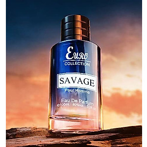 Tokuyo Savage Blue Cologne for Men Natural Spray Masculine Scent Wonderful Fragrance Gift Eau De Parfum for Daily Use 3.3 Fluid Ounce, 100.0 milliliters