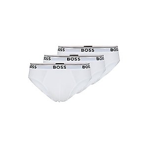BOSS Men's 3-Pack Classic Regular Fit Stretch Briefs, White, X-Large