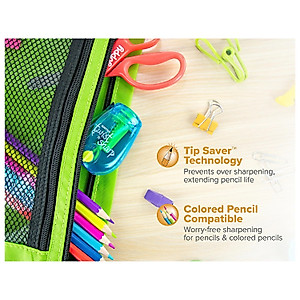 Bostitch Office Twist-N-Sharp Manual Pencil Sharpener, Easy Open Tray, Perfect for Kids, Works with Colored Pencils & Makeup Pencils, 3-Pack