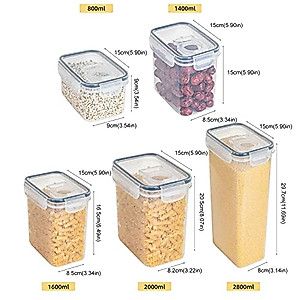 HWZQDJ Single Airtight Clear Storage Containers, Vacuum Storage Airtight Jars With Lids, Home Storage Jars for Cereal Sugar, Kitchen Pantry Stackable Storage Organizer, Optional 1 Sizes