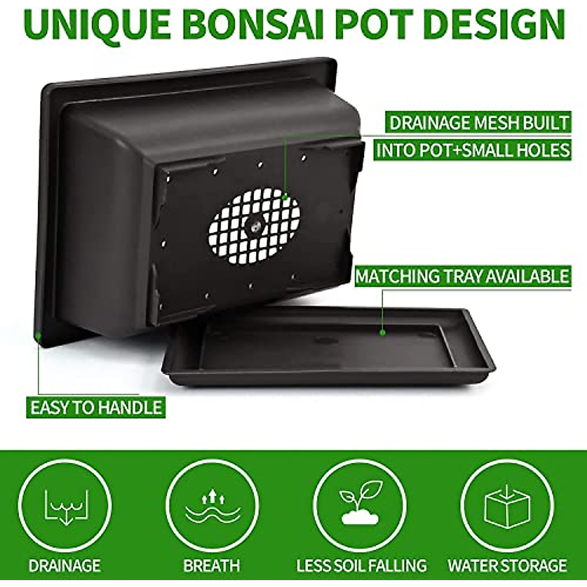 Meekear Bonsai Tree Kit with Complete Plant Growing Tools, Grow in Pot Indoor Bonsai Tree Starter Kit, Home Gardening DIY Gift for Adult (Growing into Acacia, Wisteria, Sakura, Red Maple, Black Pine)