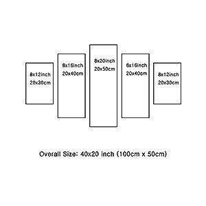 5 Panel Butterfly Orchid Flowers Canvas Print Wall Art Painting Decor for Home Decoration Picture for Bedroom Framed Ready to Hang White Floral Artwork