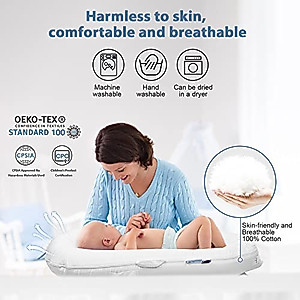 MEXXI Baby Lounger Cover | Fits Dockatot Deluxe + | Premium Quality | Baby Nest Replacement Cover | Hypoallergenic | (Cover Only) (Satin White)