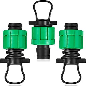 Hotop 20 Pieces 1/2 Inch Drip Tubing End Drip Irrigation Tubing End Cap Plug Universal End Cap Fitting Drip Tubing End Plug Connectors for 1/2 Inch Tubing for Garden Greenhouse, Flower Bed, Lawn