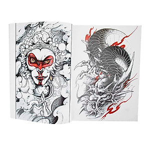 70 Pages Tattoo Coloring Book, Tattoo Template Display Book, Exquisite Tattoo Pattern Design Illustration Reference Book Tattoo Template Book Tattoo Book Different Pattern Design