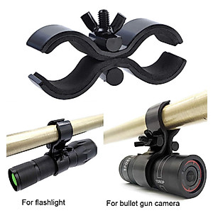 ABLEBRO Gun Scopes Airsoft Rifles Mount Helmet Camera Durable Quick Release Flashlight Mount for Long Gun Rifle High Profile Holder Torch Barrel Clamp Flexible fit for 12-40 mm Tube Scope Riser Mount