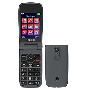 Flip Phone 4G LTE Volte Unlocked Worldwide (Only T-Mobile USA Market) Logic F11 4G Dual Nano Sim LTE Bluetooth SOS Radio FM (Black)
